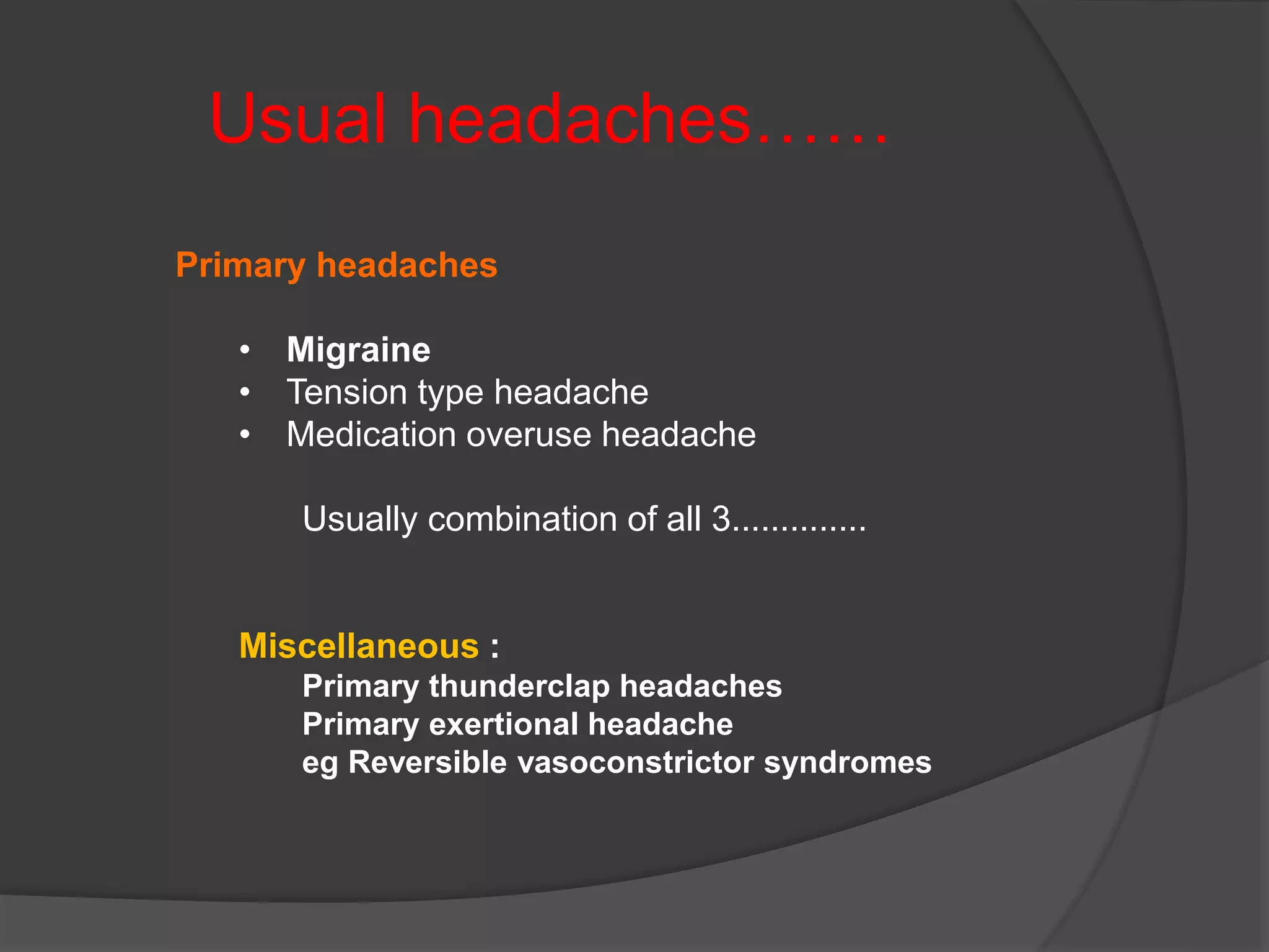 Unusual Headaches | PPTX