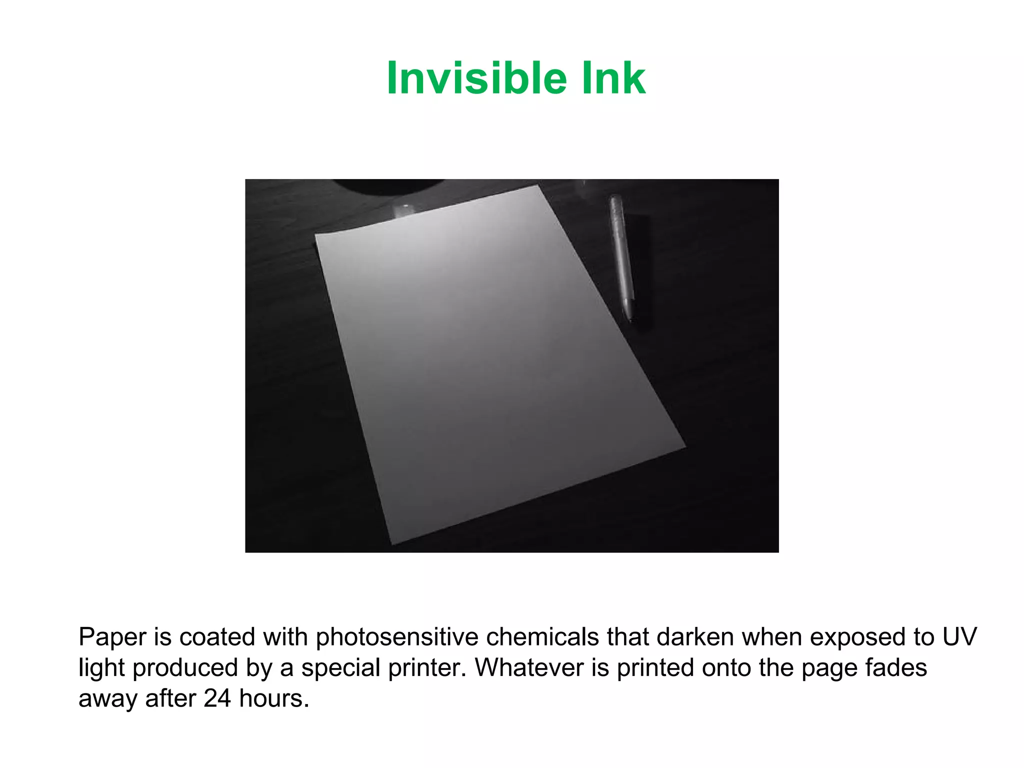 Scientific, Innovative and Unusual Inks | PPT