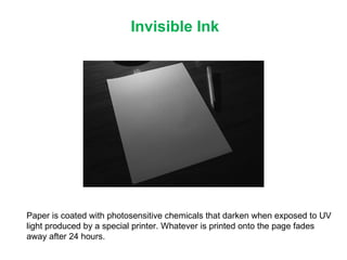 Scientific, Innovative and Unusual Inks | PPT