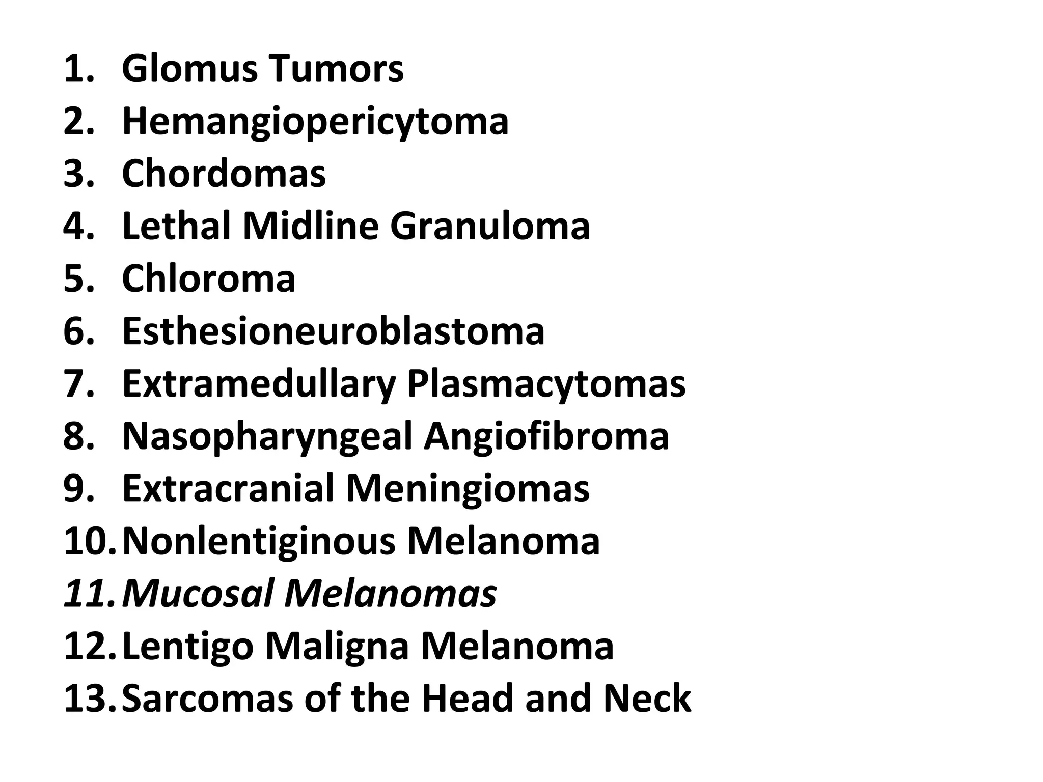 Unusual nonepithelial tumors of the head and neck | PPT
