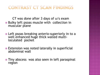 Unusual presentation of psoas abscess _a case | PPTX
