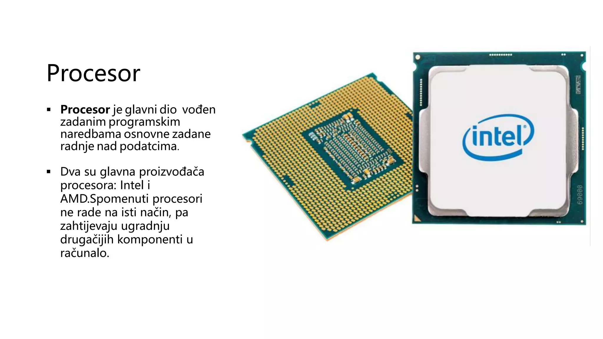 Unutarnji dijelovi računala 1 | PPTX