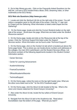 Unv 103 week 2 scavenger hunt worksheet | DOCX