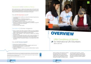 UNV Conditions of Service for International UN Volunteers | PDF