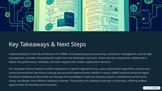 Internal Architecture of Database Management Systems 1 | PPTX
