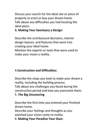 Unveiling My Dream Home.pdf | Home Improvement | Home & Garden