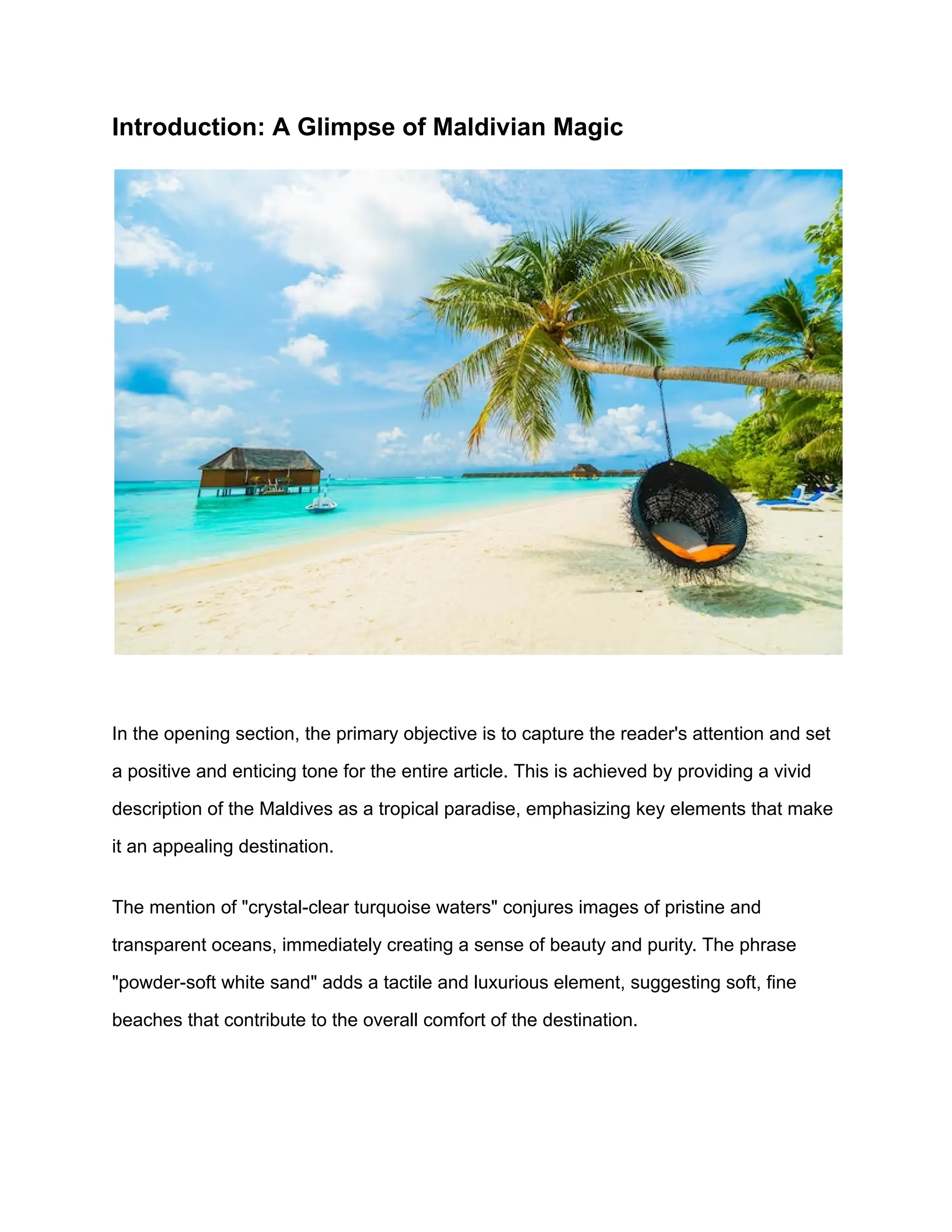 Unveiling Paradise_ Top 10 Must-Visit Islands in the Maldives | PDF