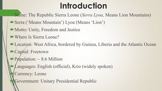 History of Sierra Leone (UNVEILING SIERRA LEONE(A Forgotten Chapter in ...