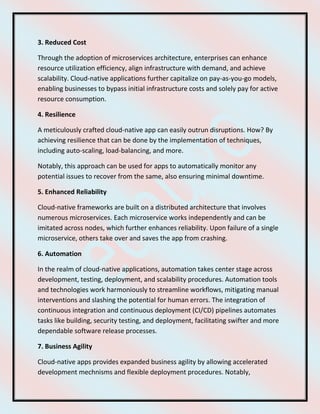 Unveiling the Advantages and Core Elements of Cloud Native Architecture ...