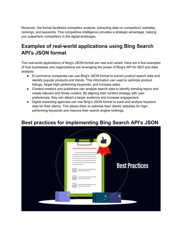 Unveiling the Advantages of Bing Search API's JSON Format in SEO and ...