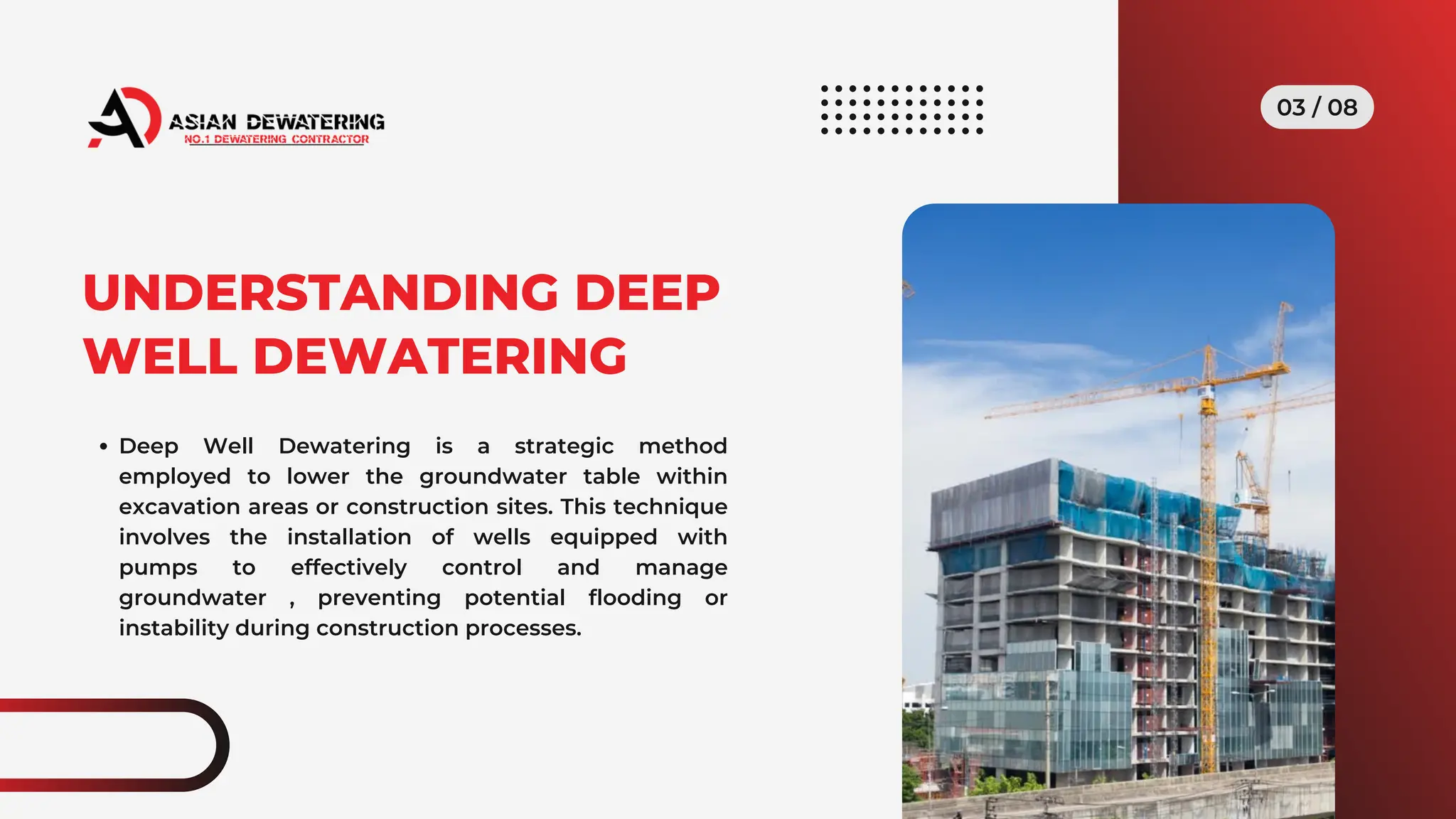 Deep Well Dewatering System | Asian Dewatering | PPT