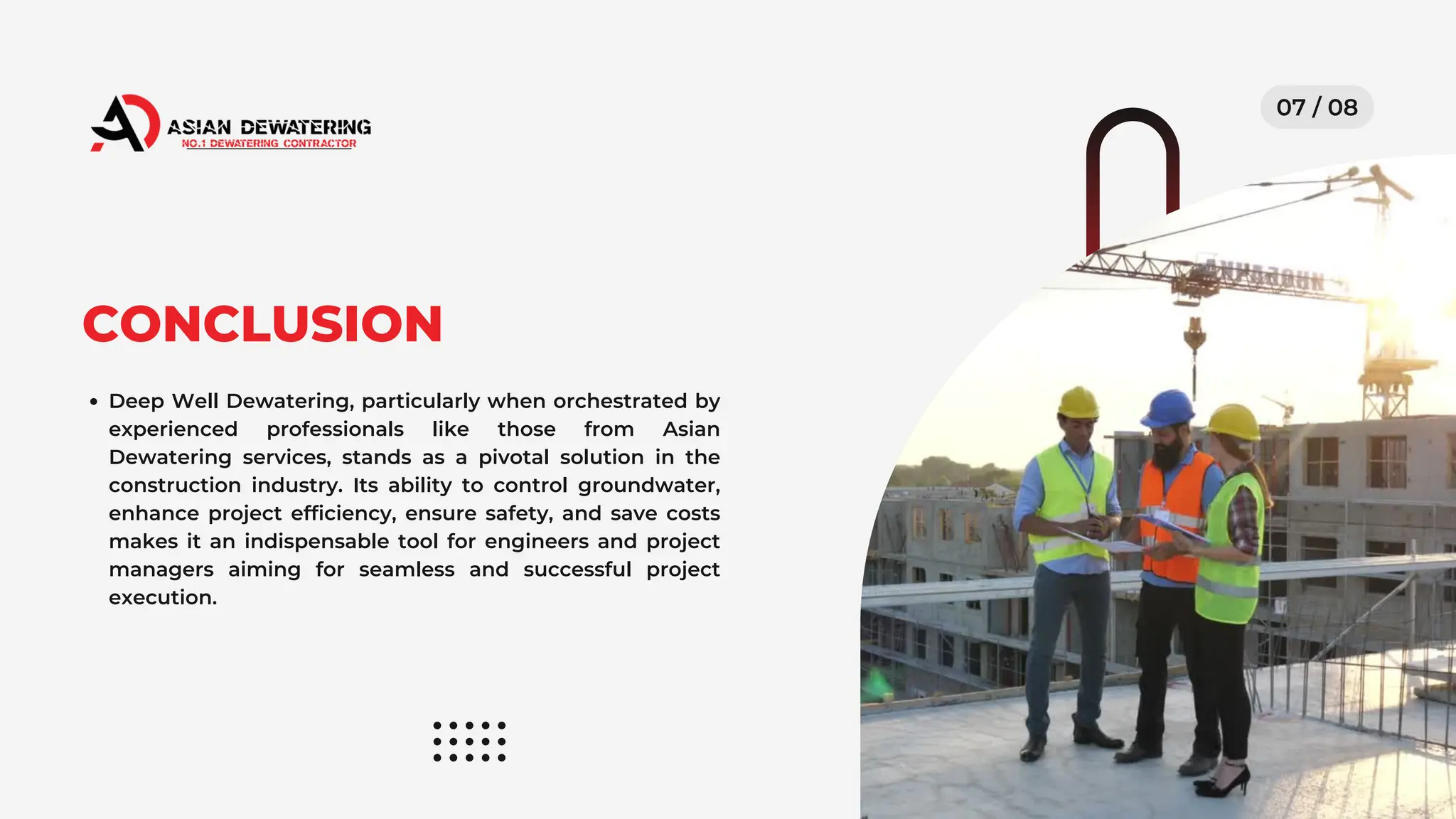 Deep Well Dewatering System | Asian Dewatering | PPT