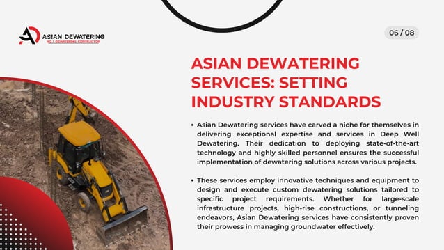 Deep Well Dewatering System | Asian Dewatering | PPT