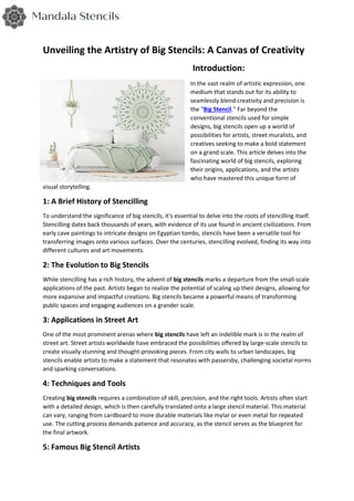 Unveiling the Artistry of Big Stencils - A Canvas of Creativity.pdf