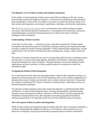 Unveiling the Art of AI Data Curation and Seamless Integration.pdf