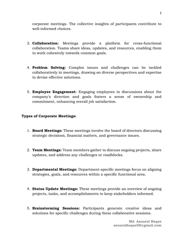 Unveiling the Dynamics of Corporate Meetings Definition and Exploration ...