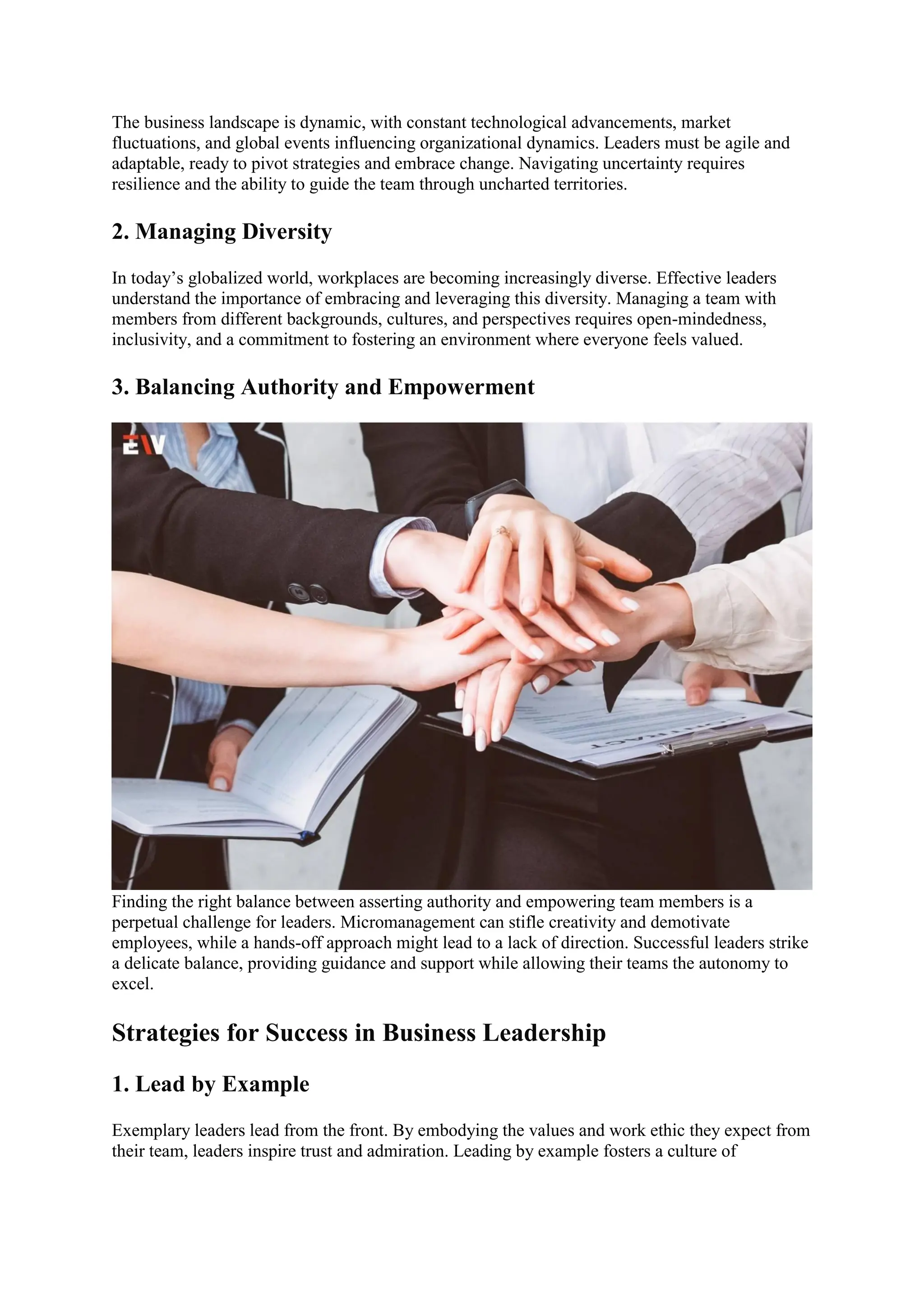 Business Leadership Strategies for Success | Enterprise Wired | PDF