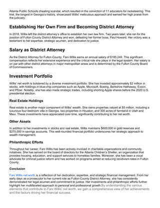 Unveiling the Financial Journey of Fani Willis_ From Prosecutor to ...