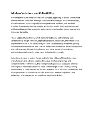 Unveiling the Kunai Knife: History, Design, and Applications! | PDF | Arms & Ammunition ...