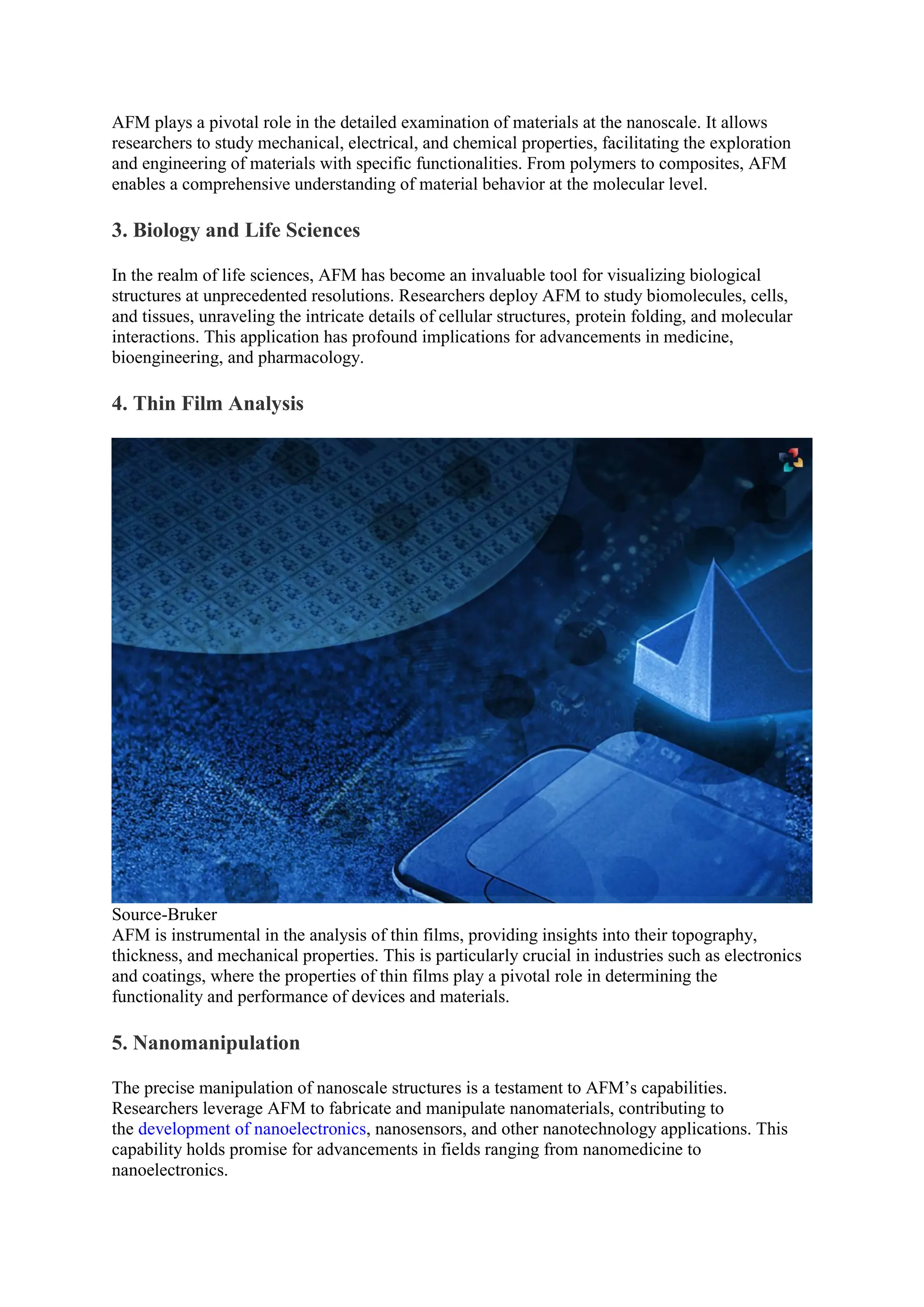 Atomic Force Microscopy: 3 Modes, Applications & Future | The Lifesciences Magazine | PDF