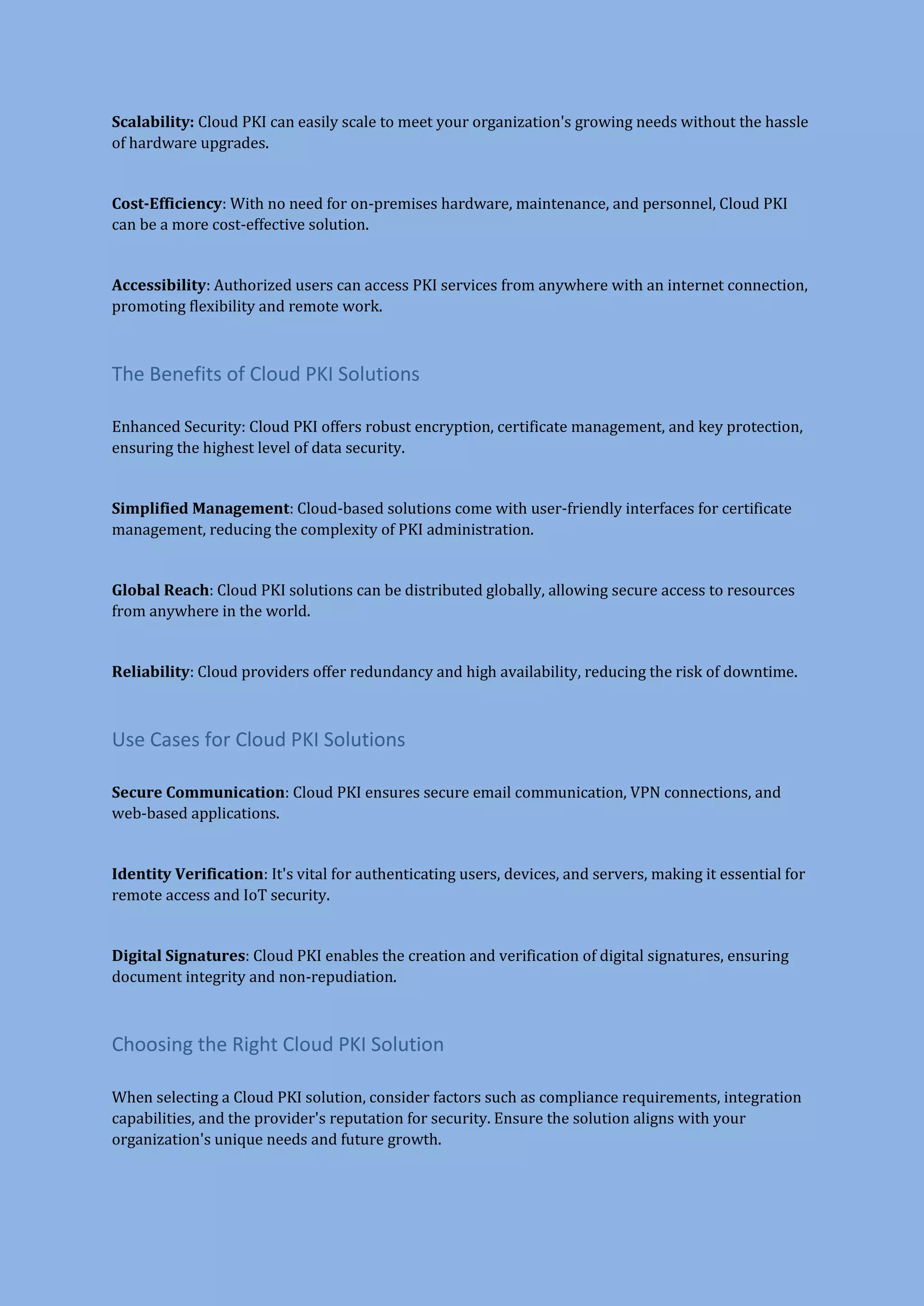 Unveiling The Power Of Cloud Pki Solutions A Secure Path To Modern