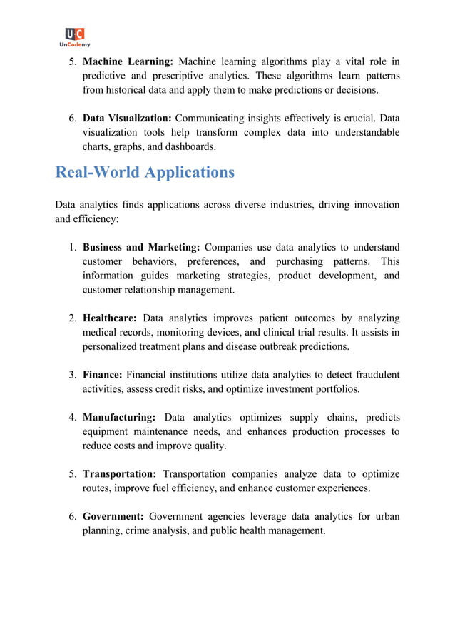 Unveiling The Power Of Data Analytics Transforming Insights Into Action Pdf
