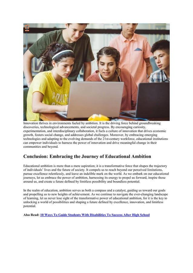 Unveiling the Power of Educational Ambition: A Pathway to Success | PDF ...