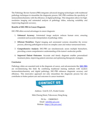 Unveiling the Power of IHC-PRS in Pathology Revolutionizing Diagnostic ...