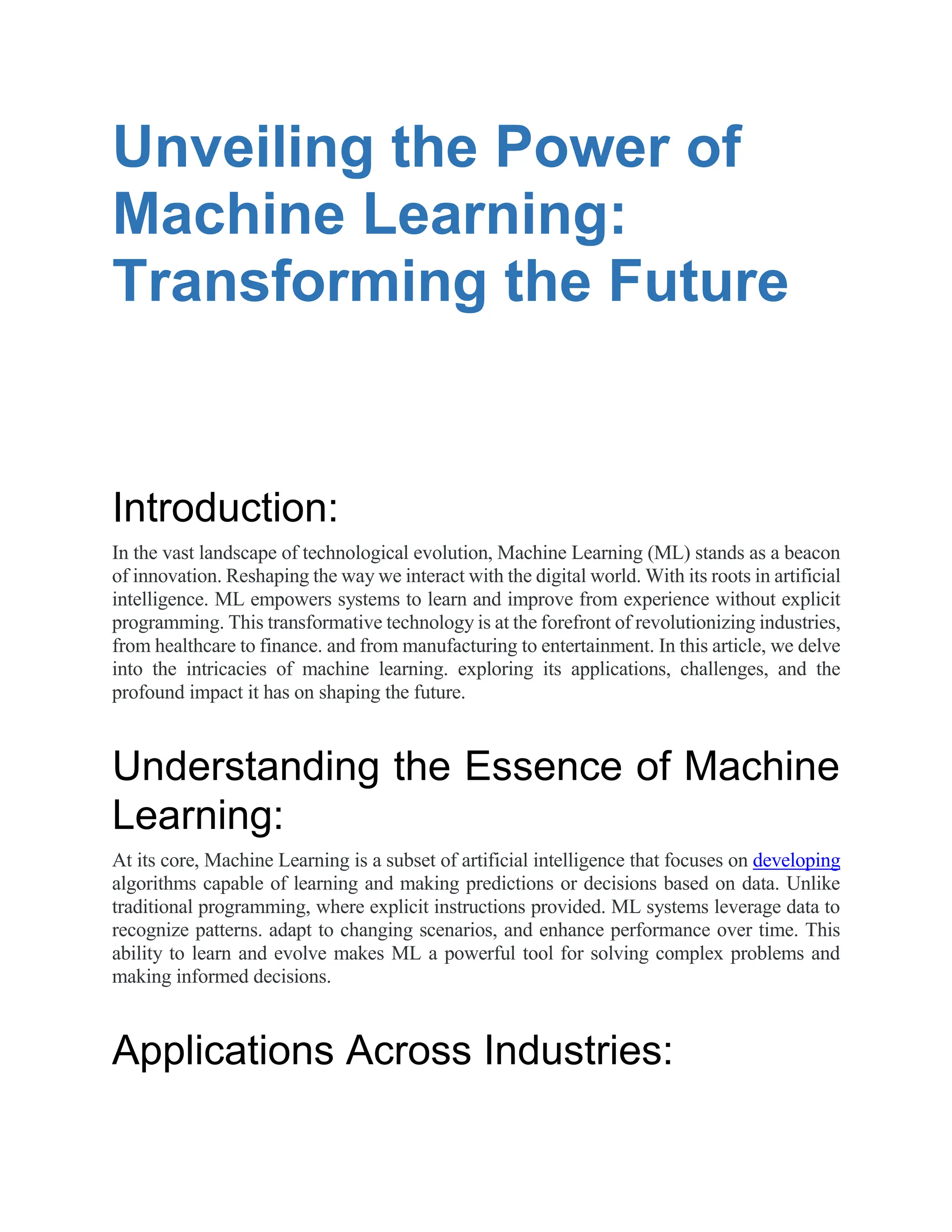 Unveiling the Power of Machine Learning.docx