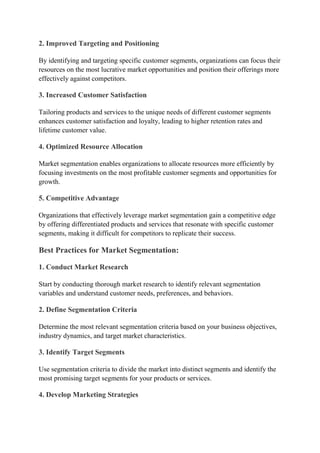 Unveiling the Power of Market Segmentation: A Comprehensive Guide | PDF