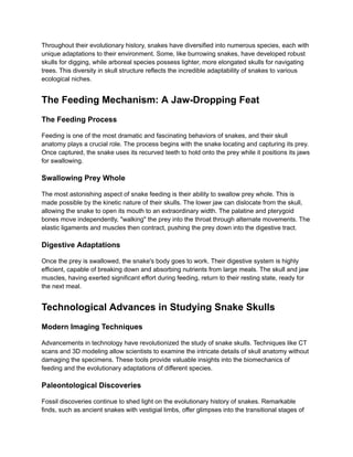 Unveiling the Secrets of Snake Skulls.pdf | Reptiles | Pets