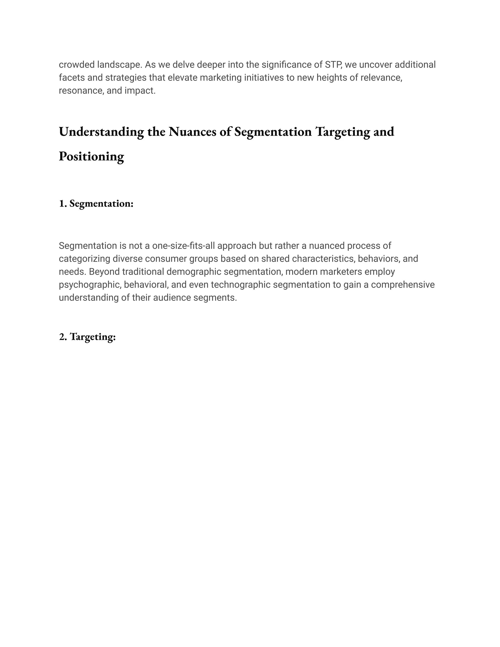 Unveiling the Strategic Triad_ Segmentation, Targeting, and Positioning ...