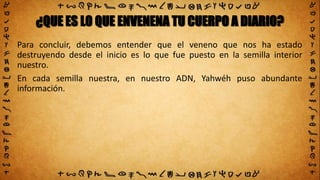 Un veneno en nuestro cuerpo | PPTX