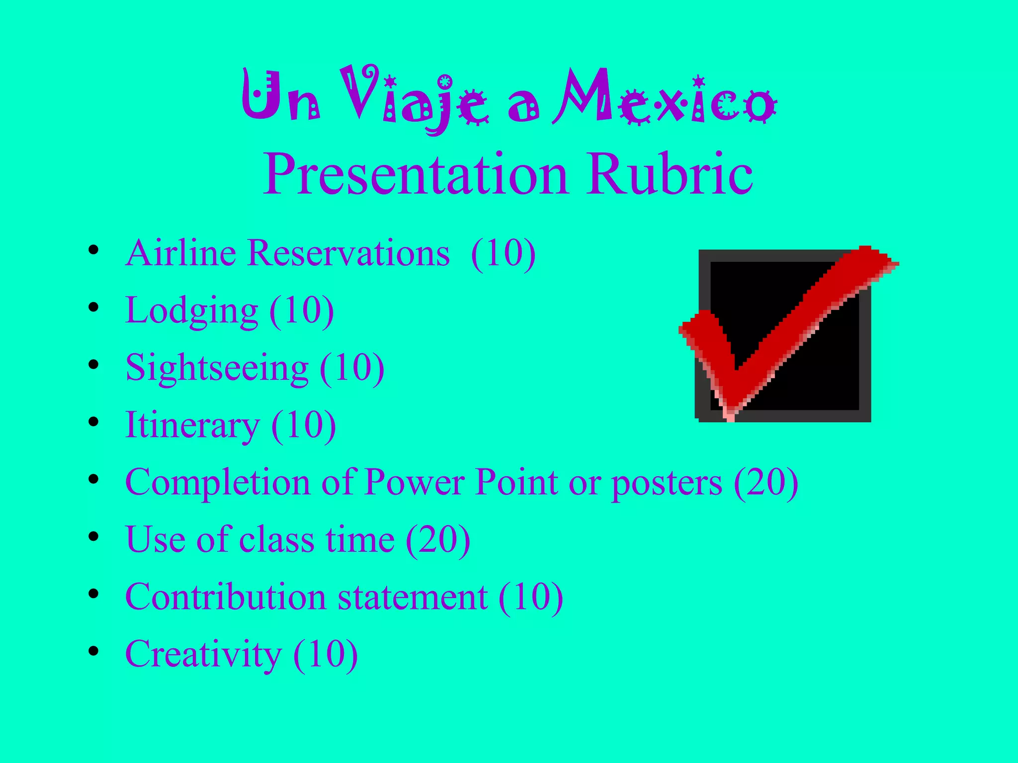 Un viaje a mexico (spanish) | PPT
