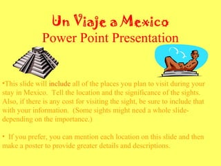 Un viaje a mexico (spanish) | PPT