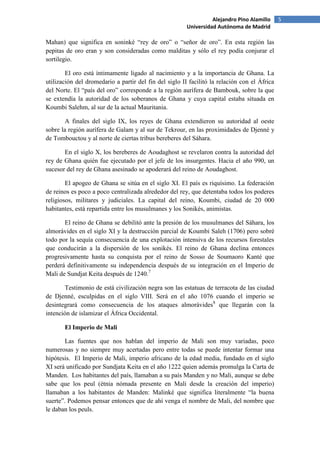 Un viaje a través de la historia de Mali | PDF