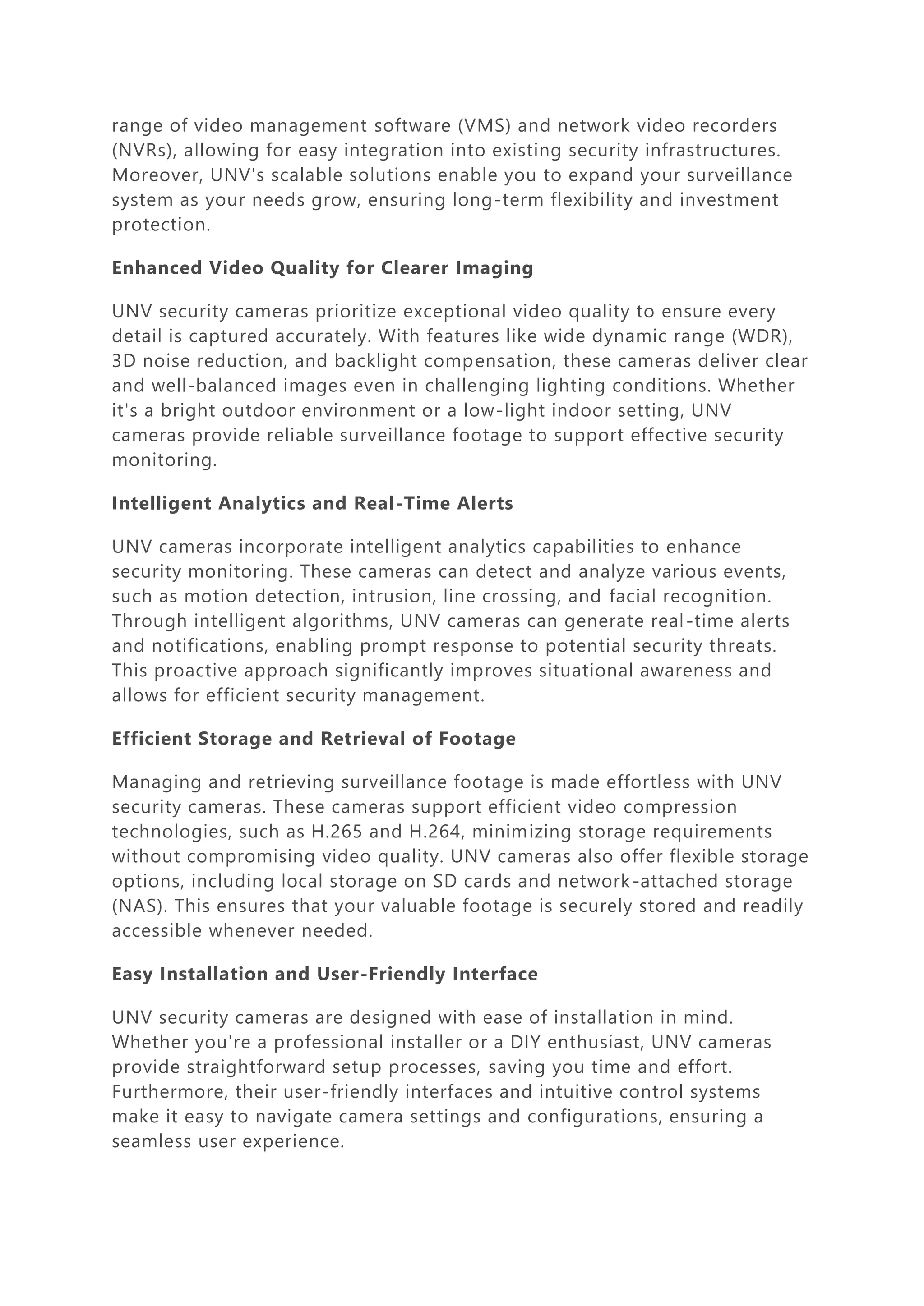 Unv Security Cameras. | DOCX