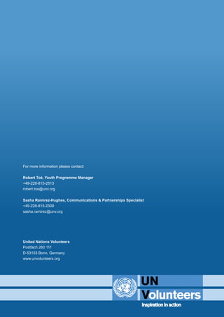 Unv youth volunteering_strategy-final_23_aug_web | PDF | Parenting ...