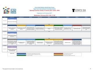 Official programme of the UN World Data Forum | PPT