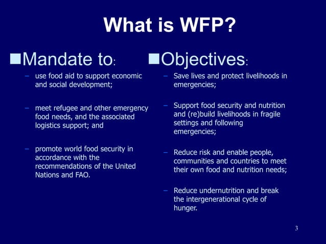 Un world food program | PPT | Nutrition | Healthy Living