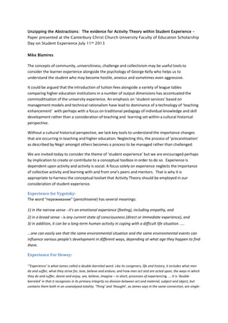 Unzipping the abstraction: Activity Theory Interpretations of Student ...