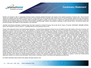 Uranium One August 2012 Presentation | PDF