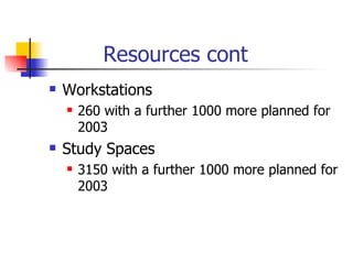 The University of Auckland Library: An overview 2002. | PPT