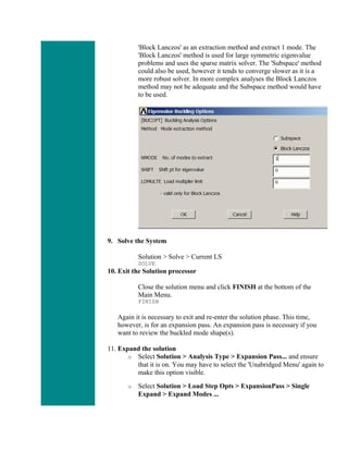 ansys tutorial | DOC | Physics | Science