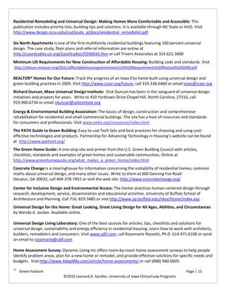 U of Iowa Universal Design & Green Home Checklist | PDF