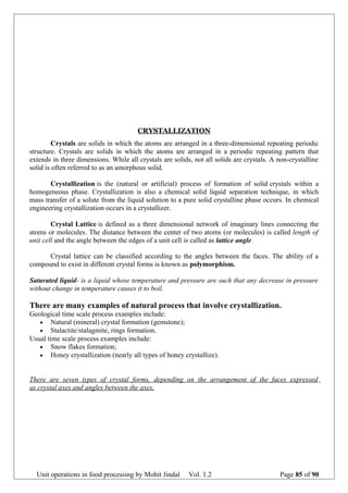 Unit operation in Food Processing | DOC
