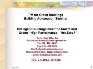 Intelligent Buildings | PPT
