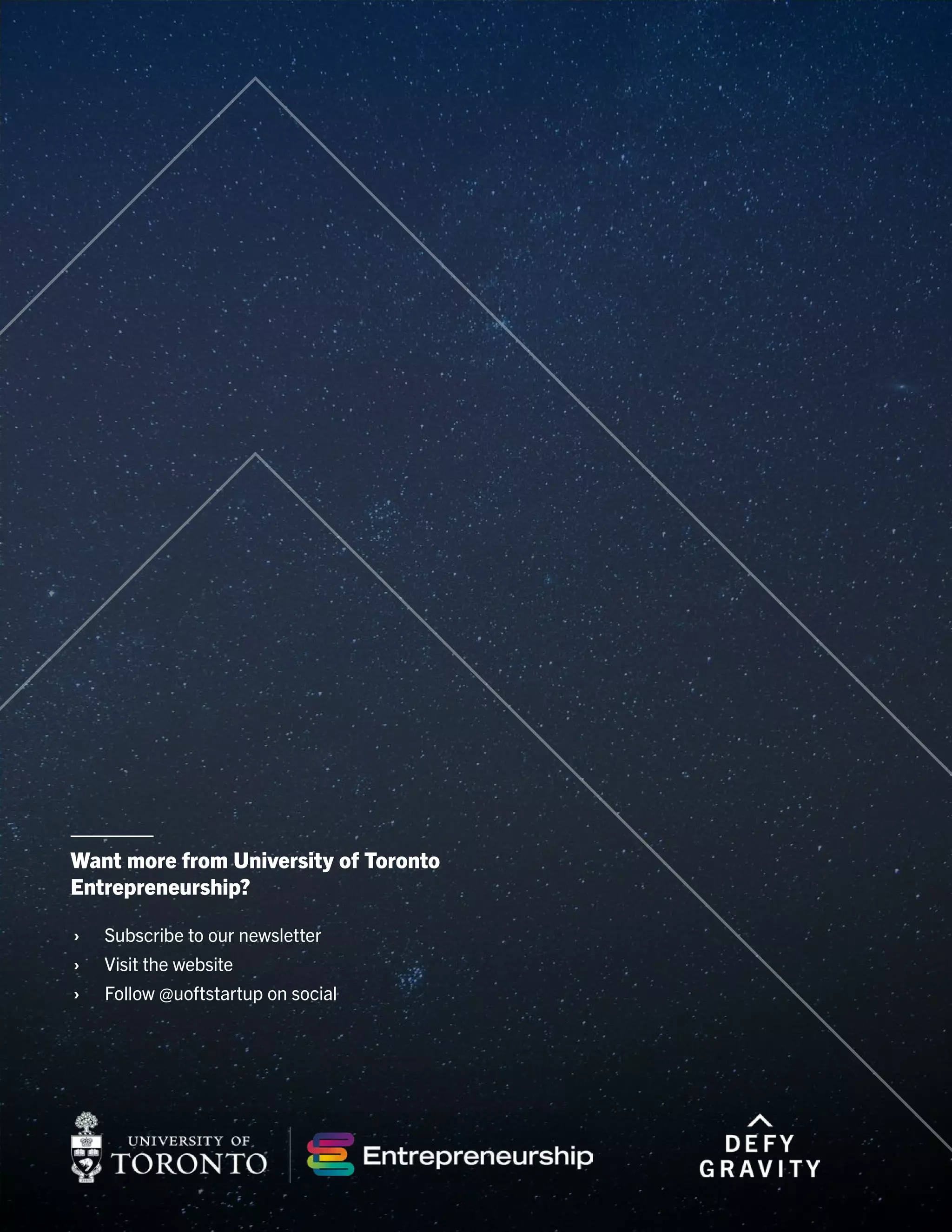 UofT Entrepreneurship | PDF