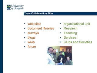 University of Glasgow Eduserv Event Sharepoint | PPT