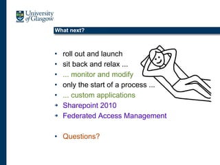 University of Glasgow Eduserv Event Sharepoint | PPT